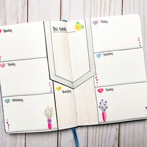 February Monthly Bullet Journal Sticker Kit - Valentines Themed ...