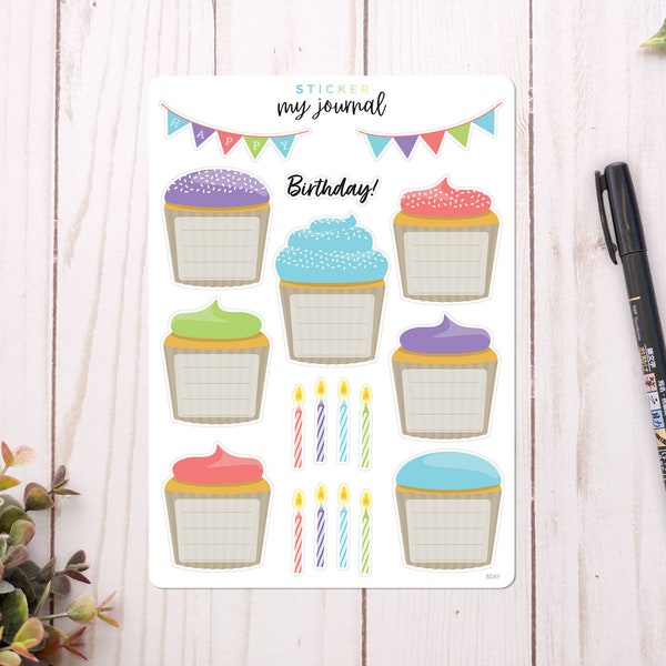 Cupcake Birthday Calendar - Etsy
