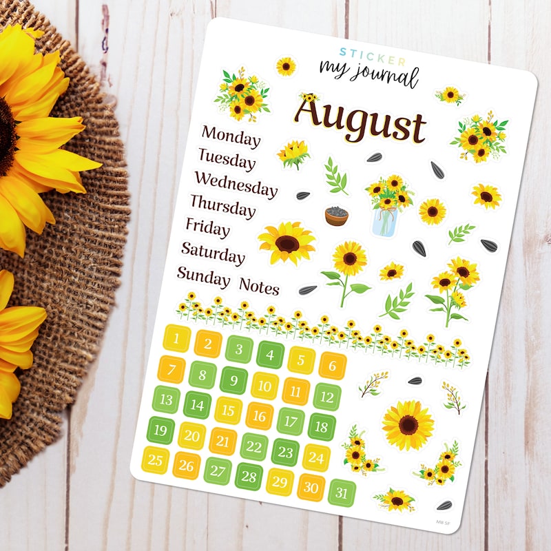 Calendar Stickers - Etsy