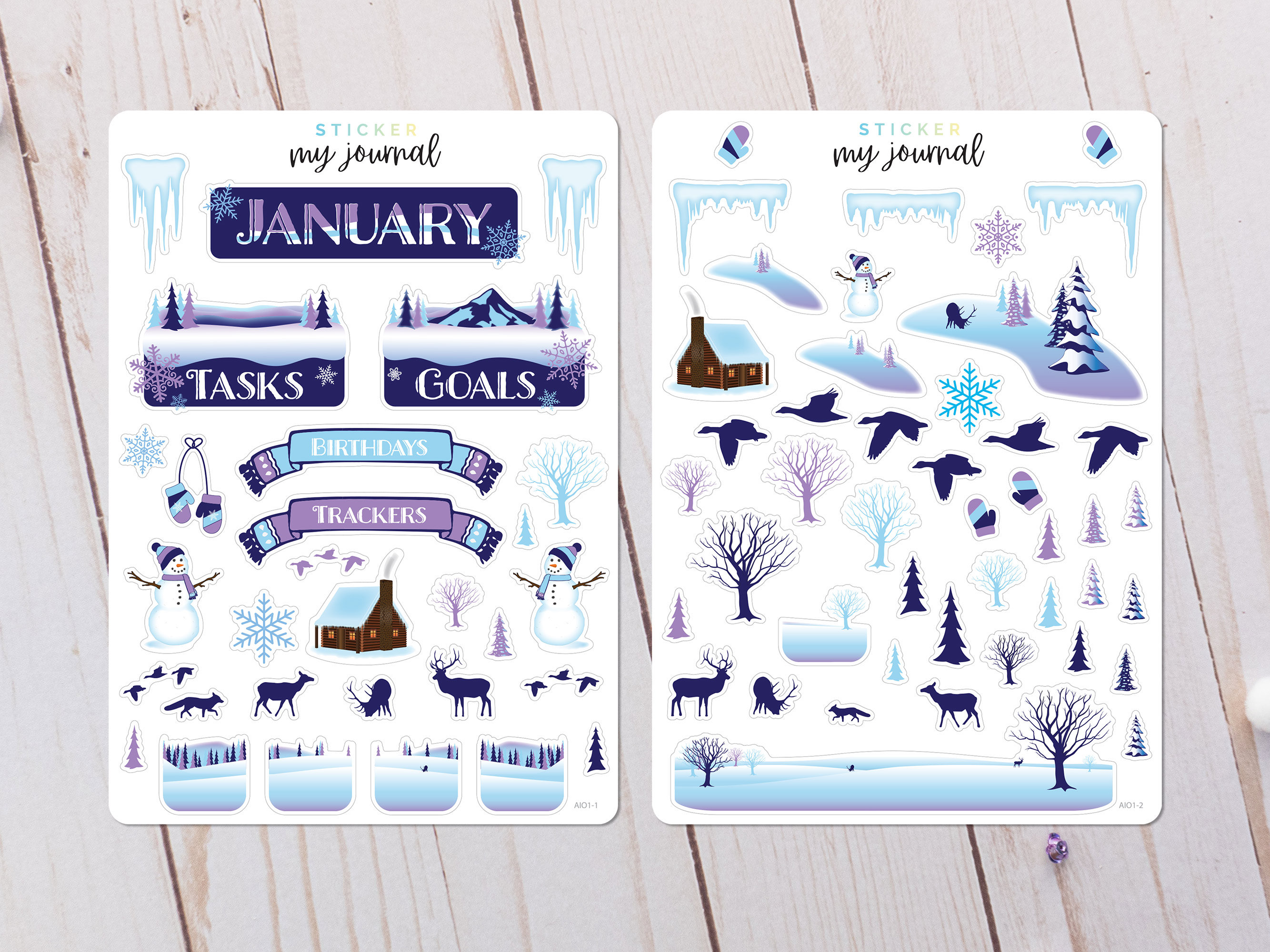 12 Pack of Full Monthly Kits A Year of Themed Bullet Journal - Etsy