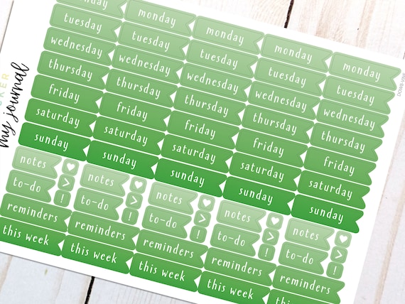 Vine Deluxe Days of the Week Banners Essentials Colorful - Etsy