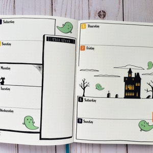 October Monthly Bullet Journal Sticker Kit - Halloween Themed Stickers ...