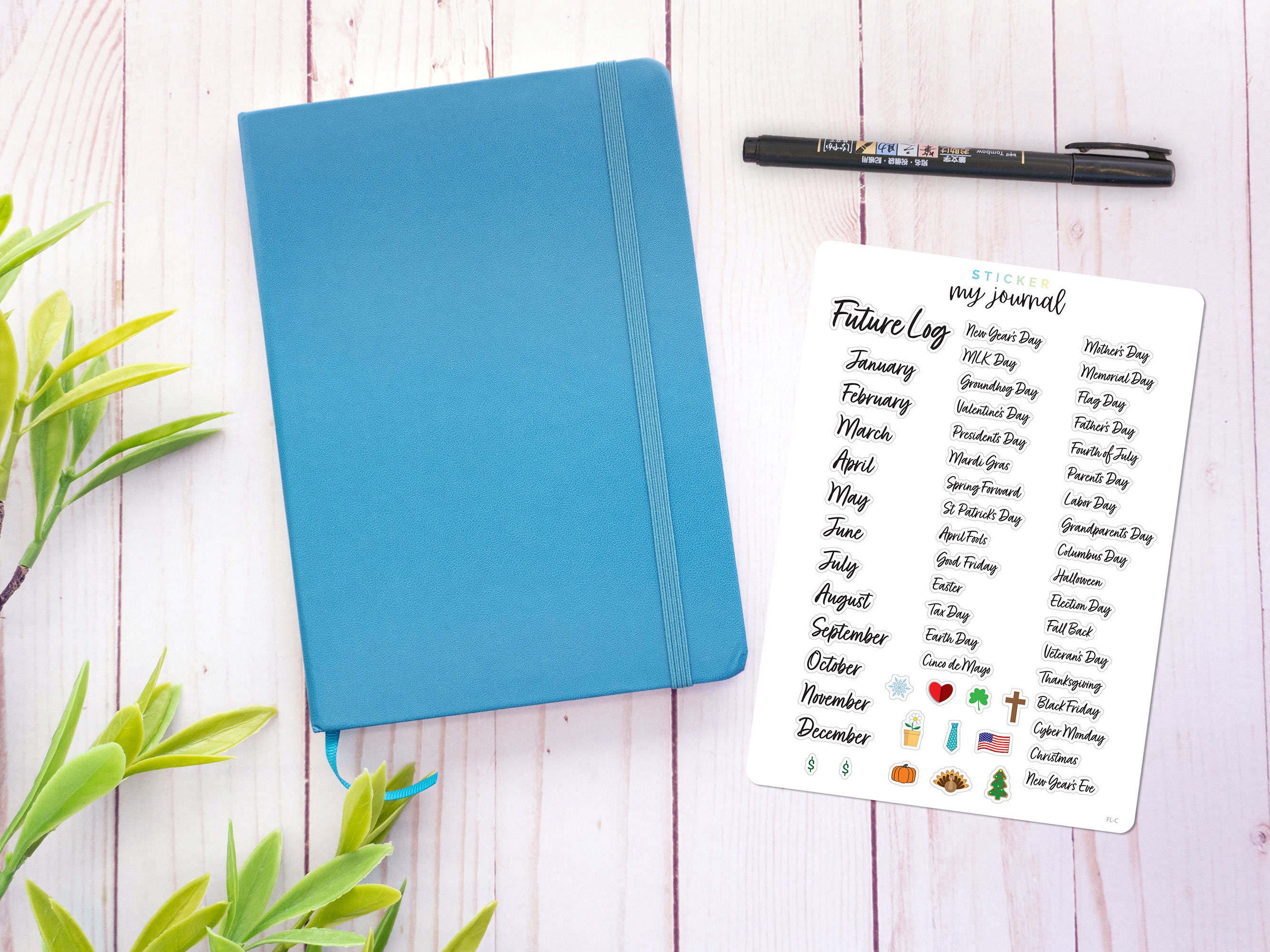 Future Log & Holiday Events List Style C Months of the - Etsy