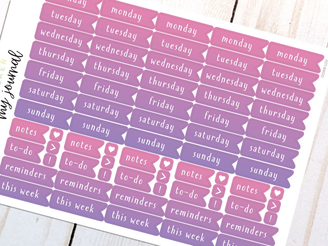 Loved Deluxe Days of the Week Banners - Essentials - Colorful Weekly ...