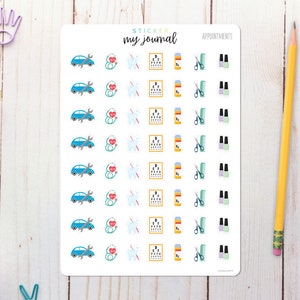 Appointment Reminder Stickers - Clear or White Paper - Colorful ...