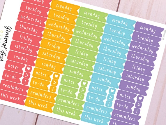 Celebration Deluxe Days of the Week Banners Essentials | Etsy