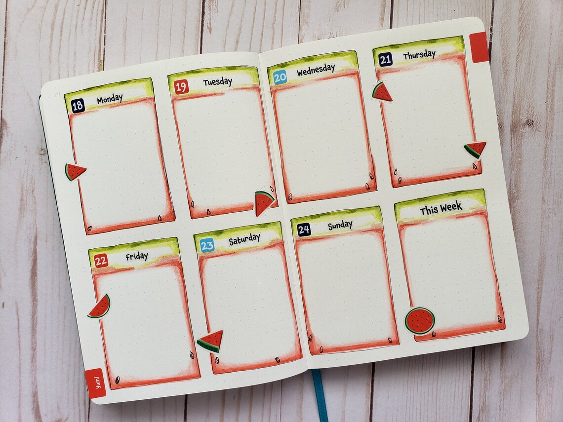 July Monthly Bullet Journal Sticker Kit Patriotic Stickers - Etsy
