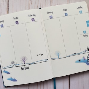 January Monthly Bullet Journal Sticker Kit - Winter Themed Stickers for ...