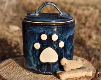 Ceramic Cat Treat Container - Etsy