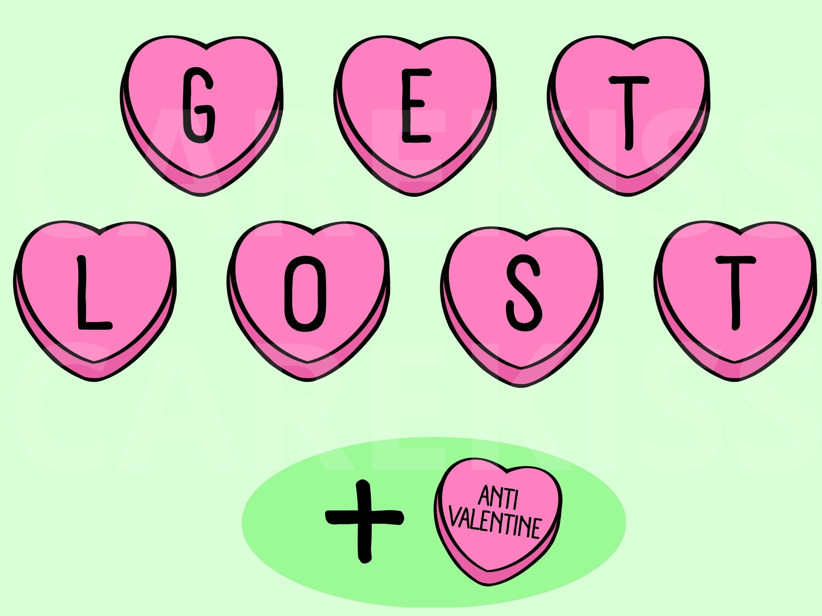 Get Lost Png Anti-valentine's Day Pngs Kinda Emotional - Etsy