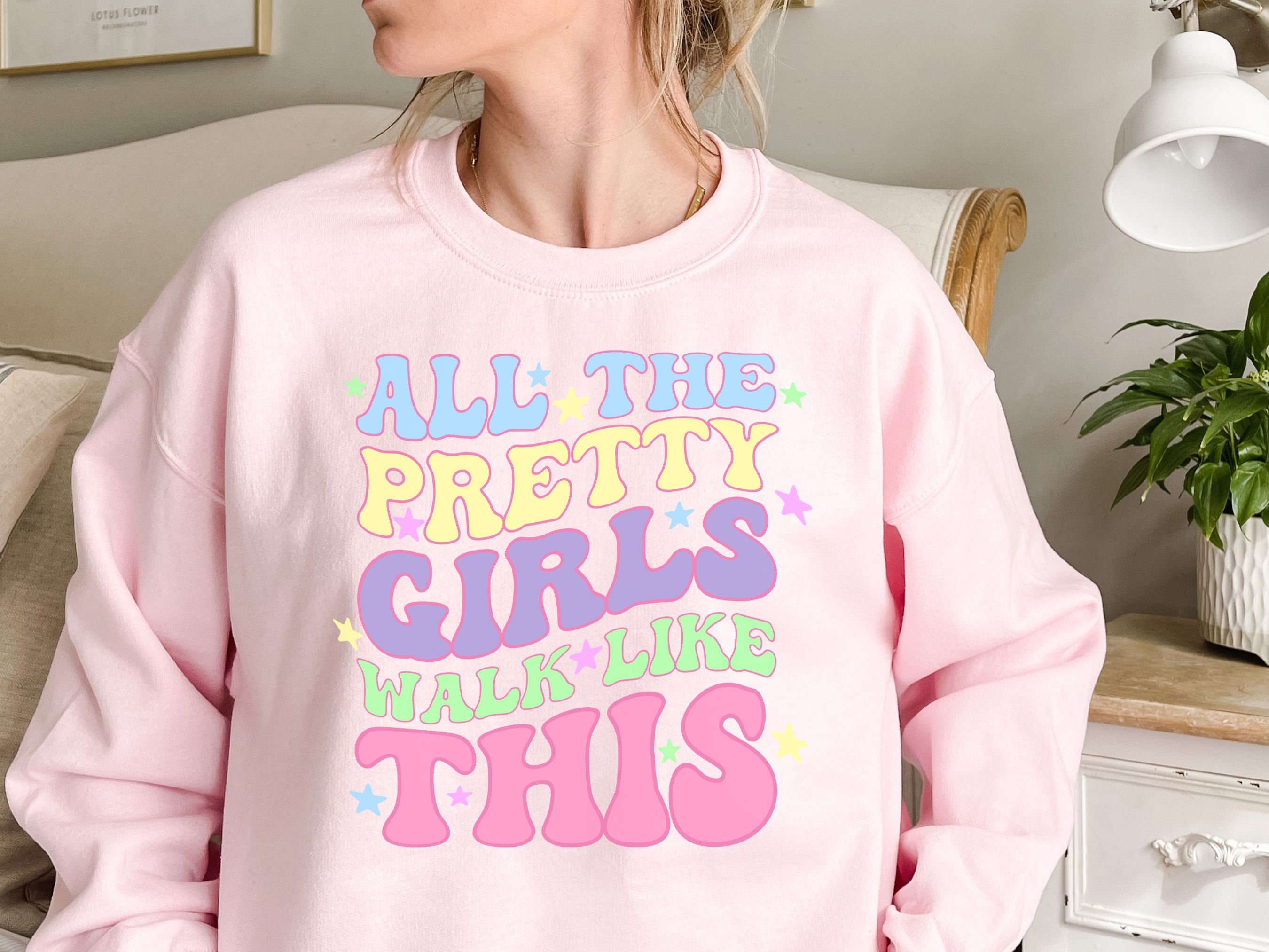 All the Pretty Girls Walk Like This Svg, Pretty Girls Svg, Wavy Font ...