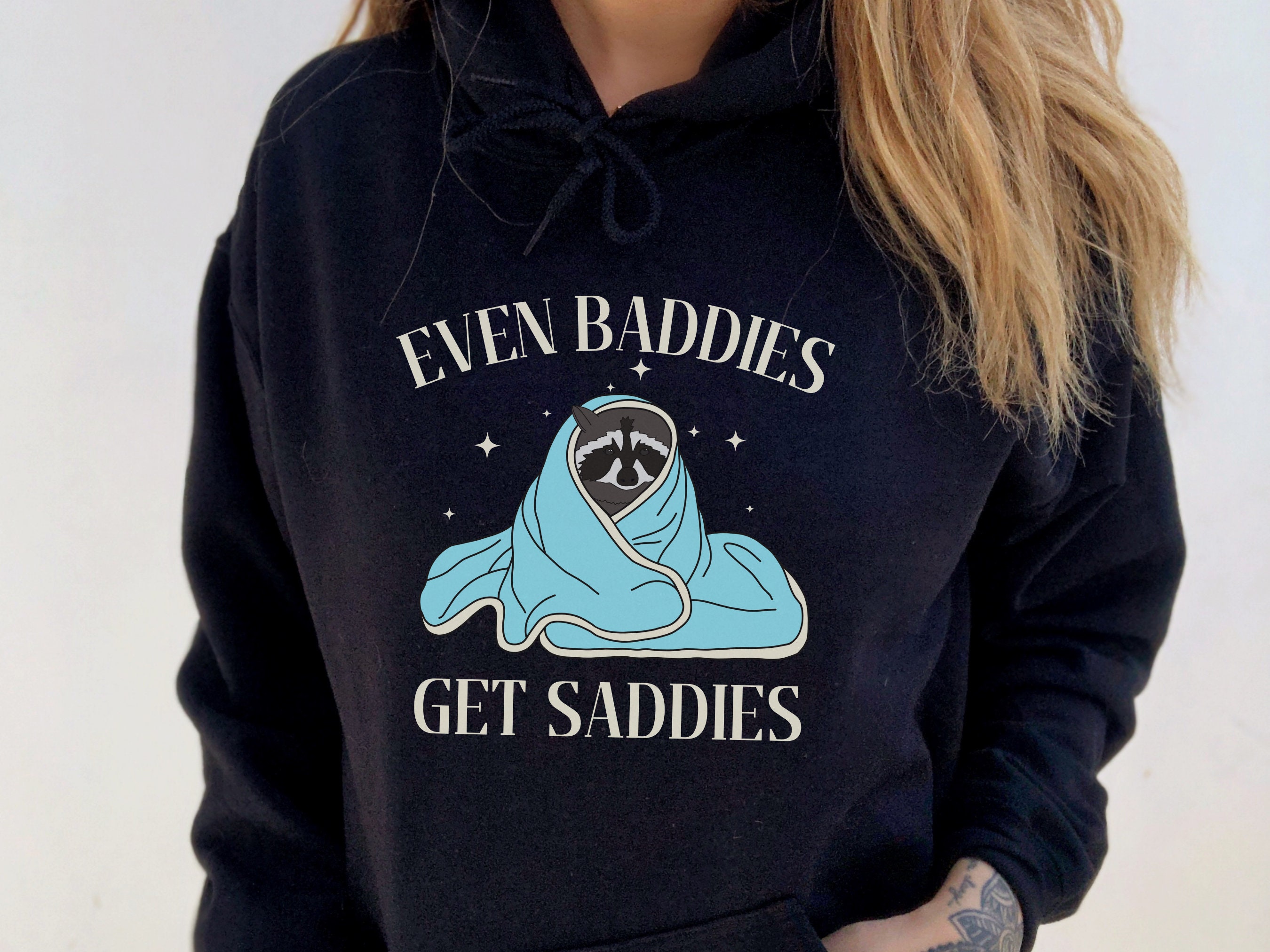Even Baddies Get Saddies Meme PNG Mental Health Png Anxiety Png Raccoon ...