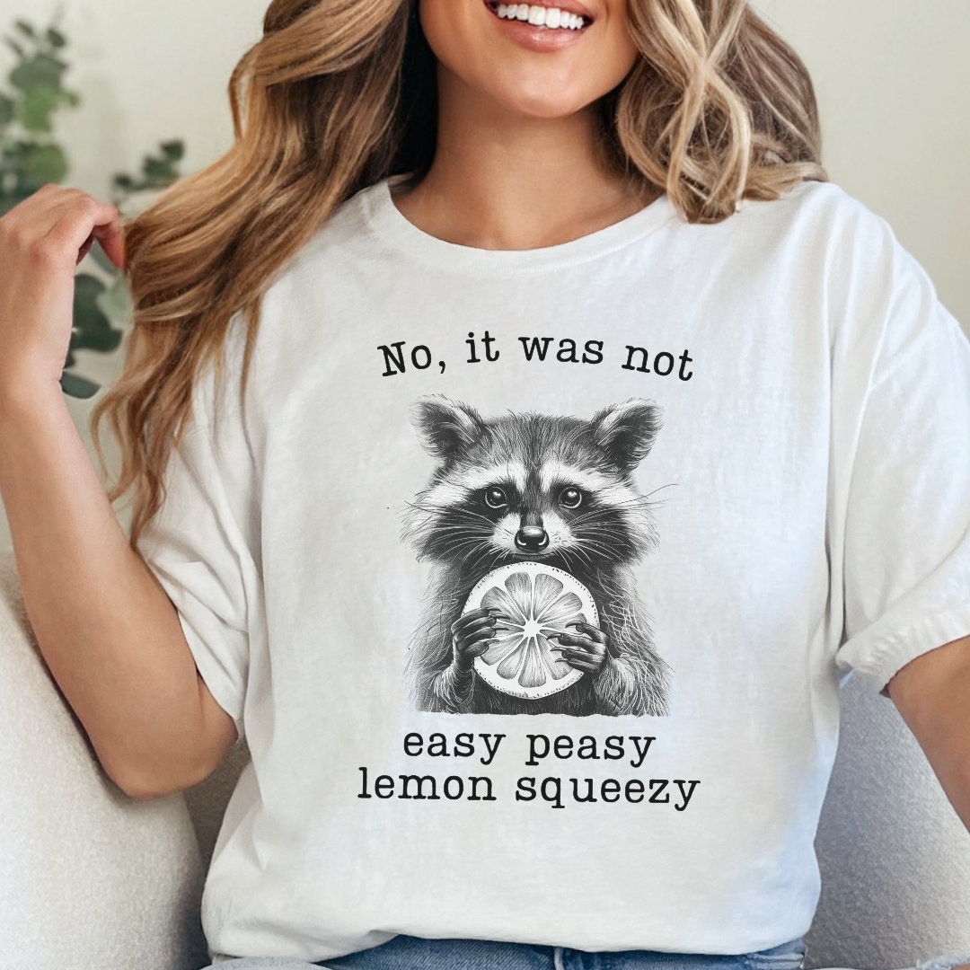 It Was Not Easy Peasy Lemon Squeezy Funny Sarcastic Racoon Meme Png ...