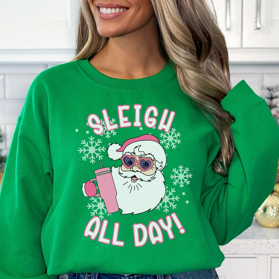Sleigh All Day Png, Boojee Png, Tis the Season Png, Disco Christmas Png ...