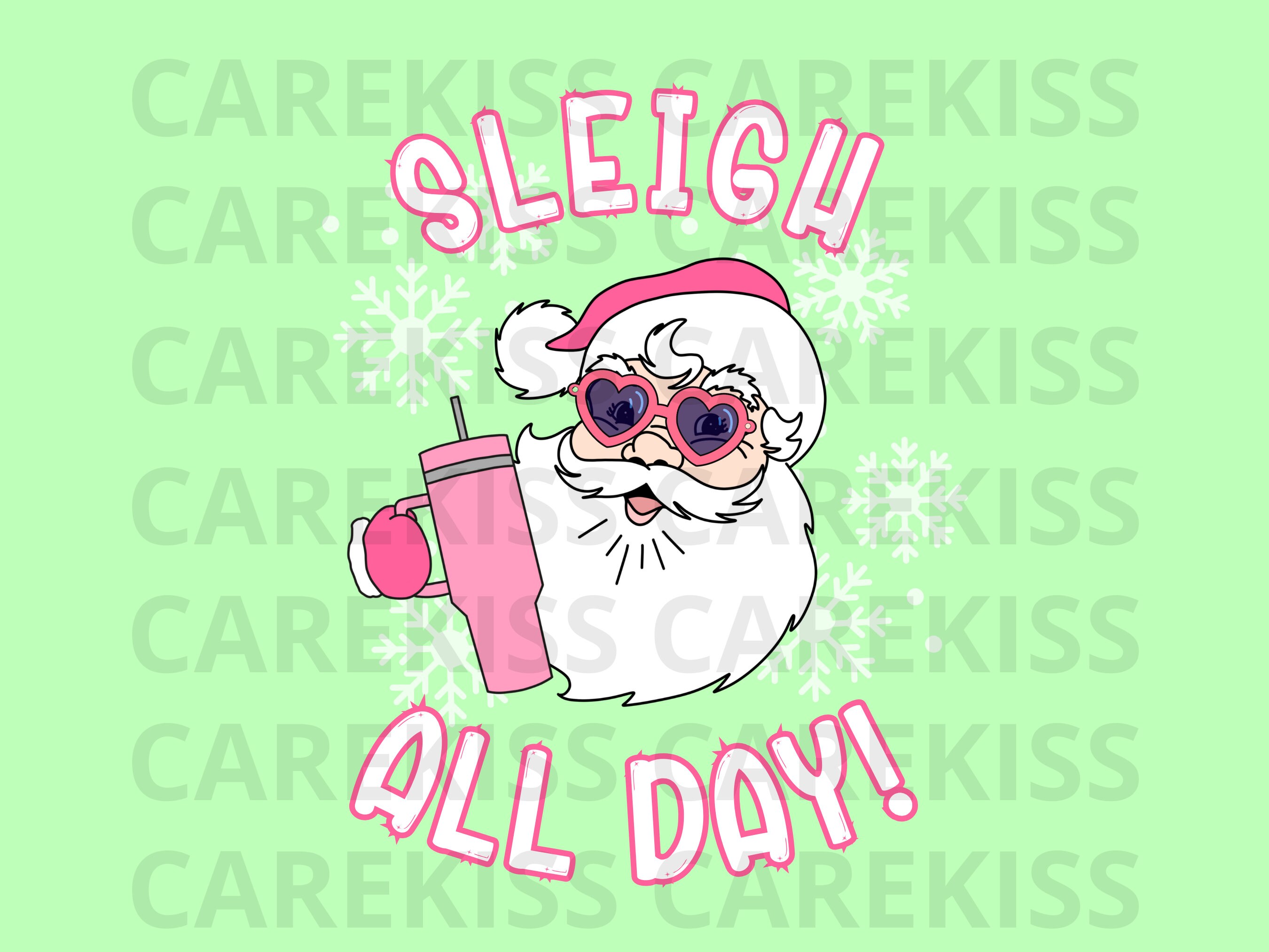 Sleigh All Day Png, Boojee Png, Tis the Season Png, Disco Christmas Png ...