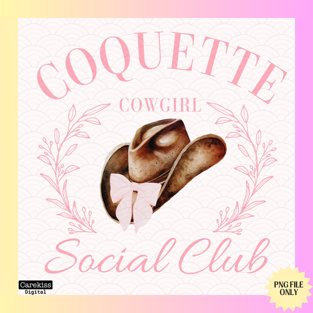 Coquette Cowgirl Country Music Png Howdy Png Preppy Png Pink Bow ...