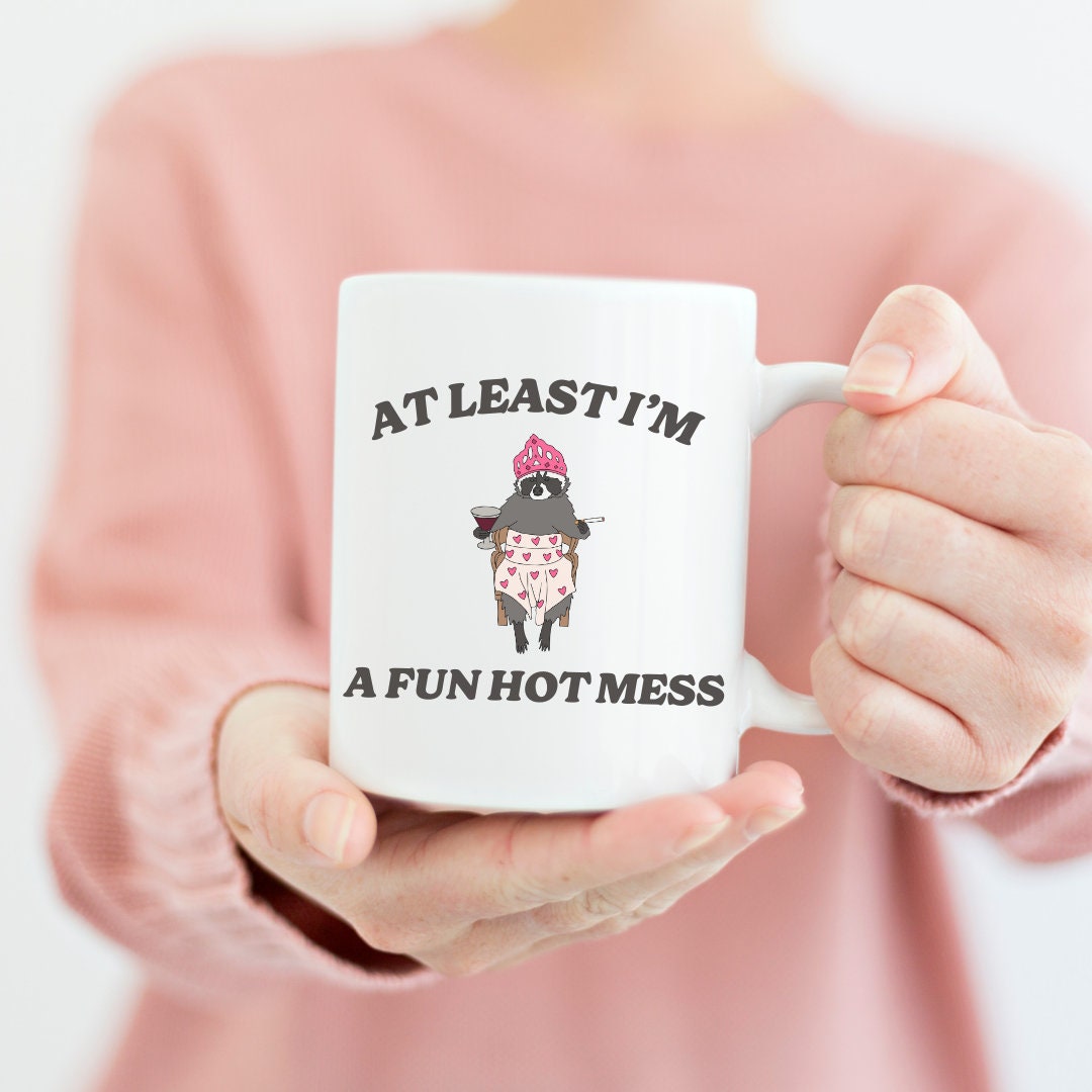 At Least I'm A Fun Hot Mess Png Funny Possum Racoon Trash Panda Png ...