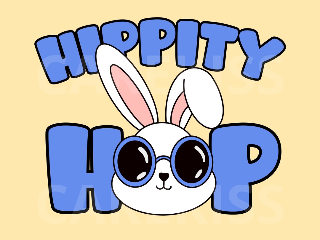 Hippity Hop Bunny Png, Easter Bunny Png for Kids Easter Shirts ...