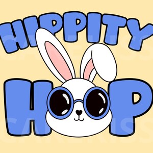 Hippity Hop Bunny Png, Easter Bunny Png for Kids Easter Shirts ...