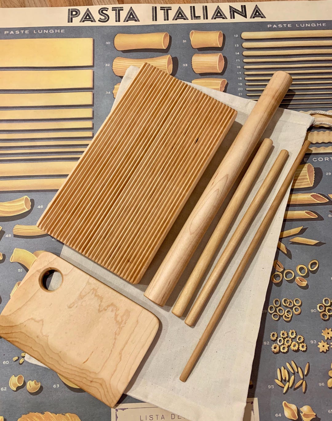 Pasta Board Set, Macaroni, Trofie, Gnocchi, Garganelli - Etsy
