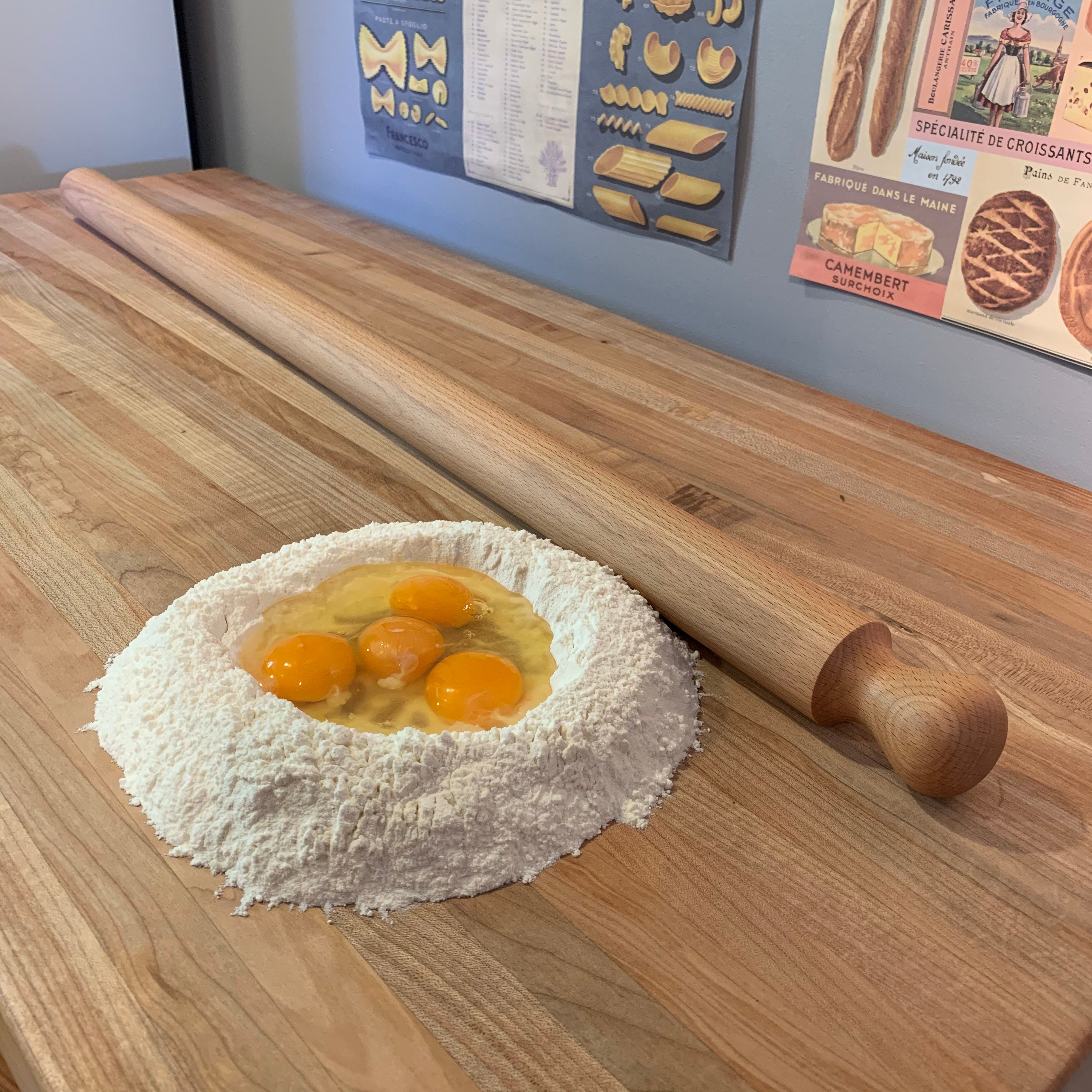 Classic Hand Turned Italian Mattarello Rolling Pin 40 - Etsy Canada