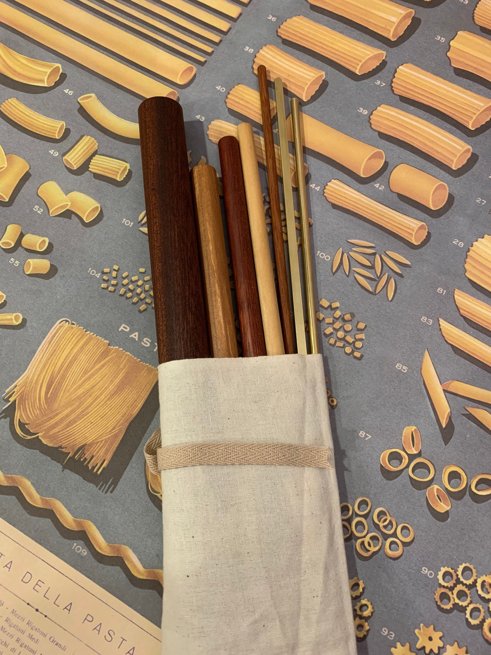 Pasta rolling pins mini mattarelli brass ferretto | Etsy