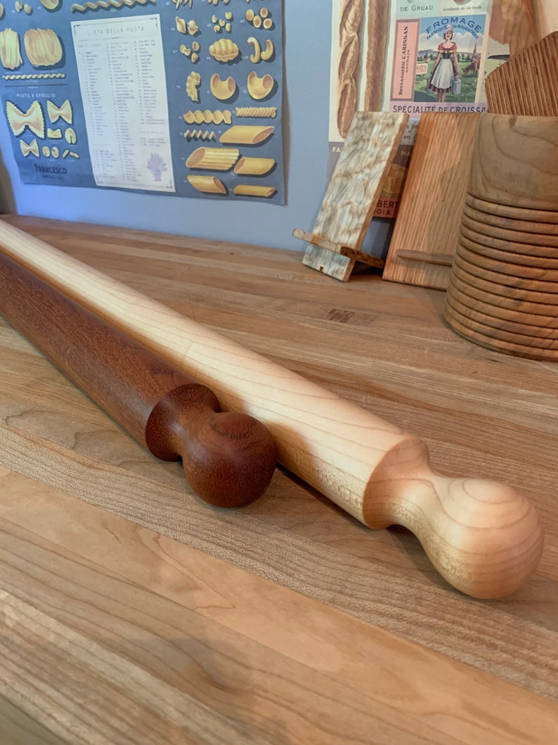 Classic Hand Turned Italian Mattarello Rolling Pin 36 - Etsy Canada