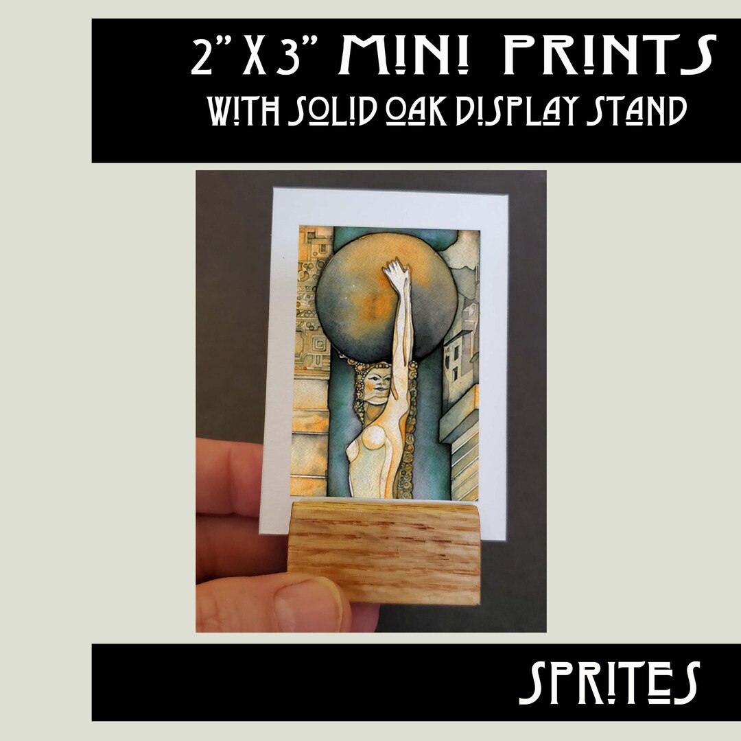 Sprite Mini Watercolor Art Prints, 2" X 3" Prairie Style Artwork of ...