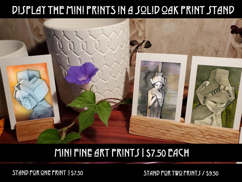 Sprite Mini Watercolor Art Prints, 2" X 3" Prairie Style Artwork of ...