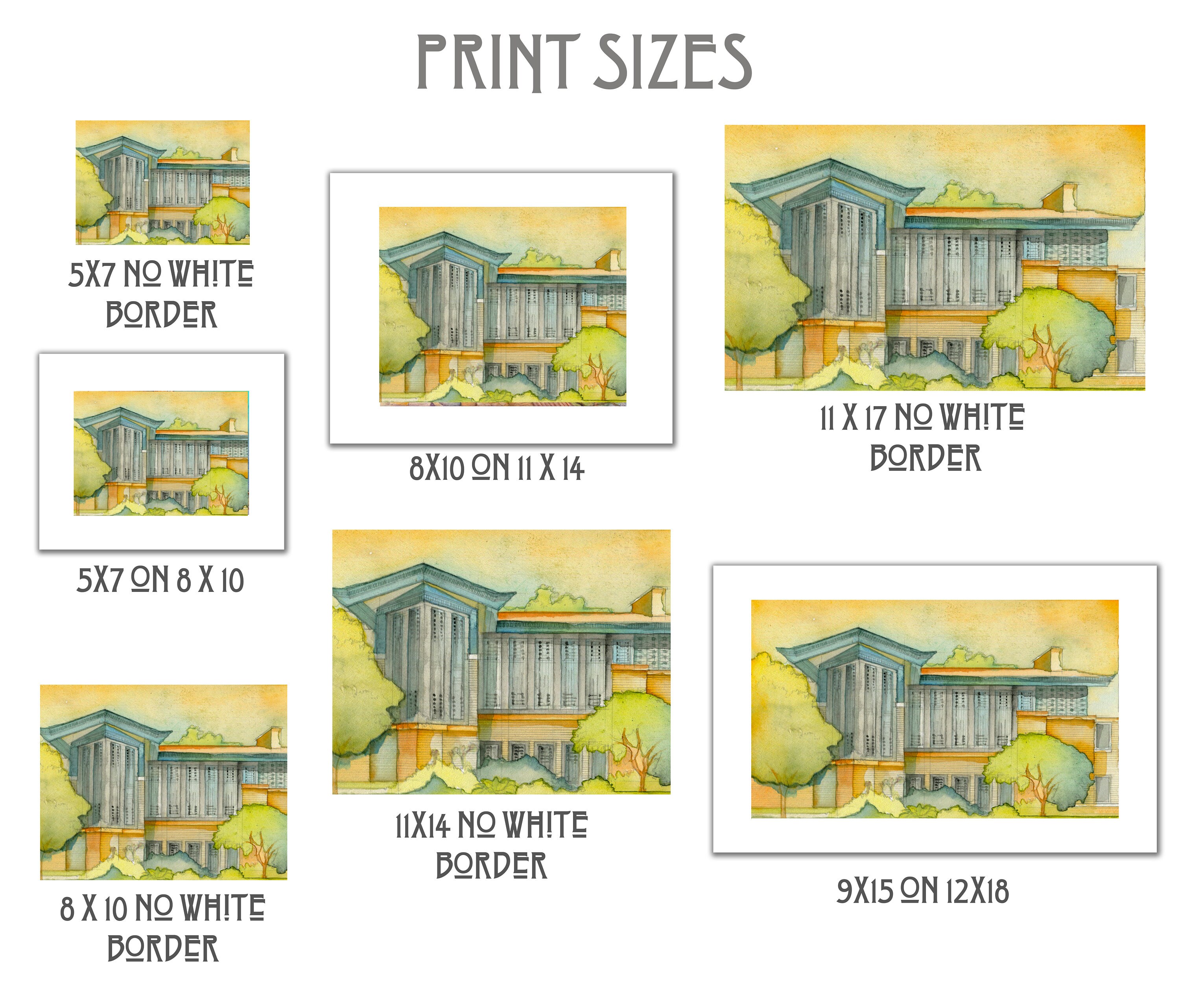 Dana House Springfield IL Art Print Watercolor Print - Etsy