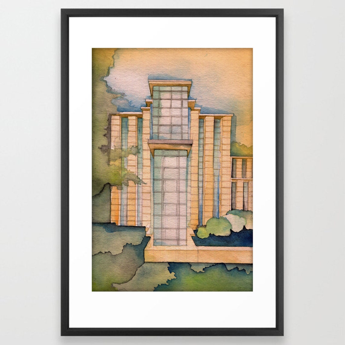 Westhope / Richard Lloyd Jones House / Watercolor Print / | Etsy Westhope / Richard Lloyd Jones House / Watercolor Print / | Etsy
