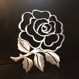 Rose, Hand Cut Metal Wall Art - Etsy