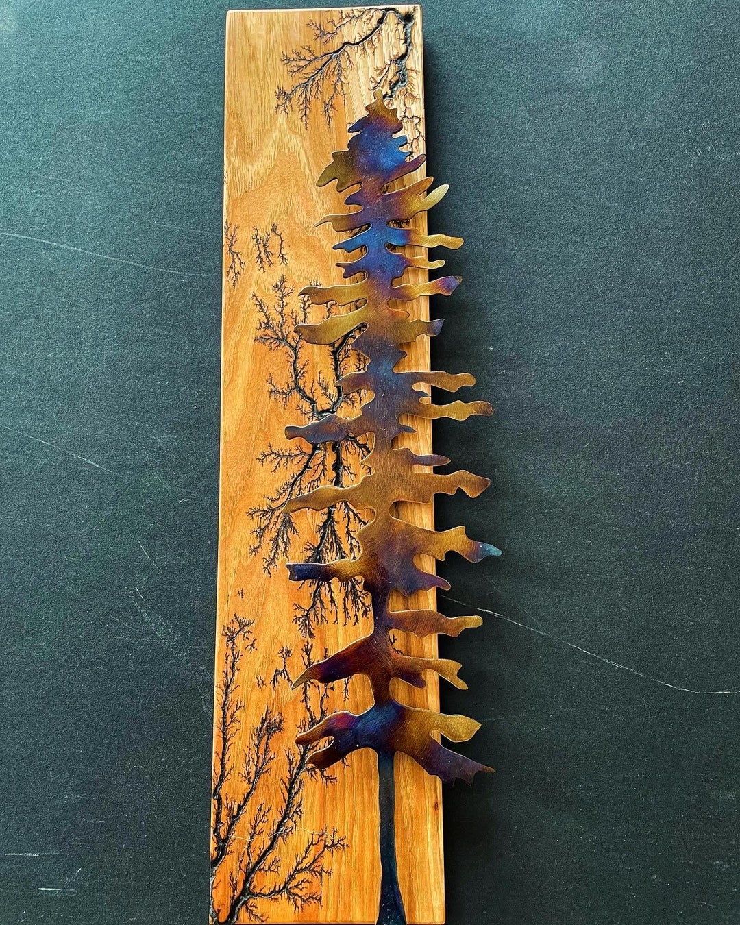 Lightning Board With Metal Tree Wall Art - Etsy