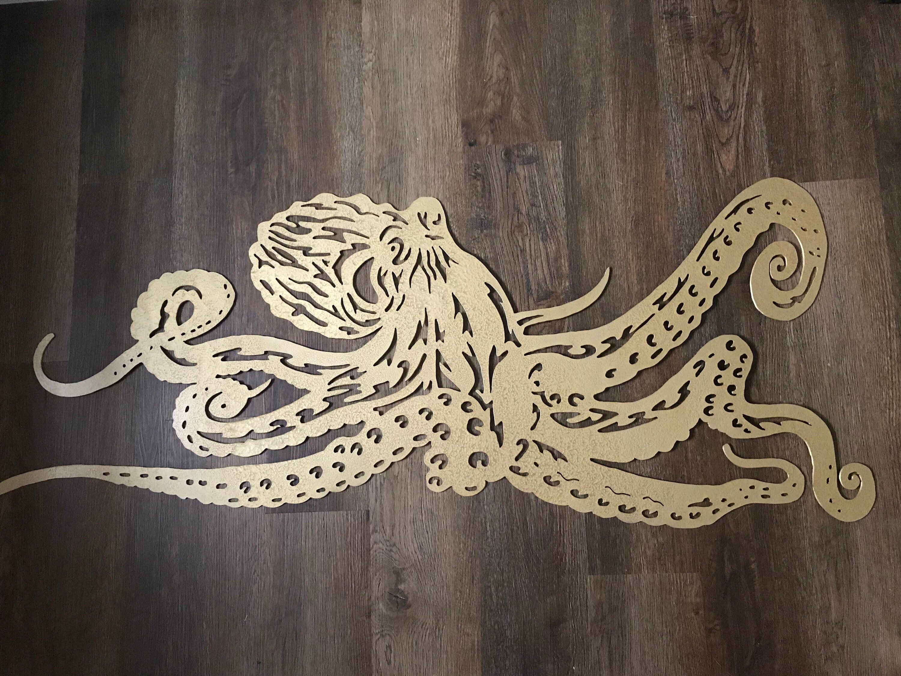 Epic Octopus, Hand Cut Metal Wall Art - Etsy