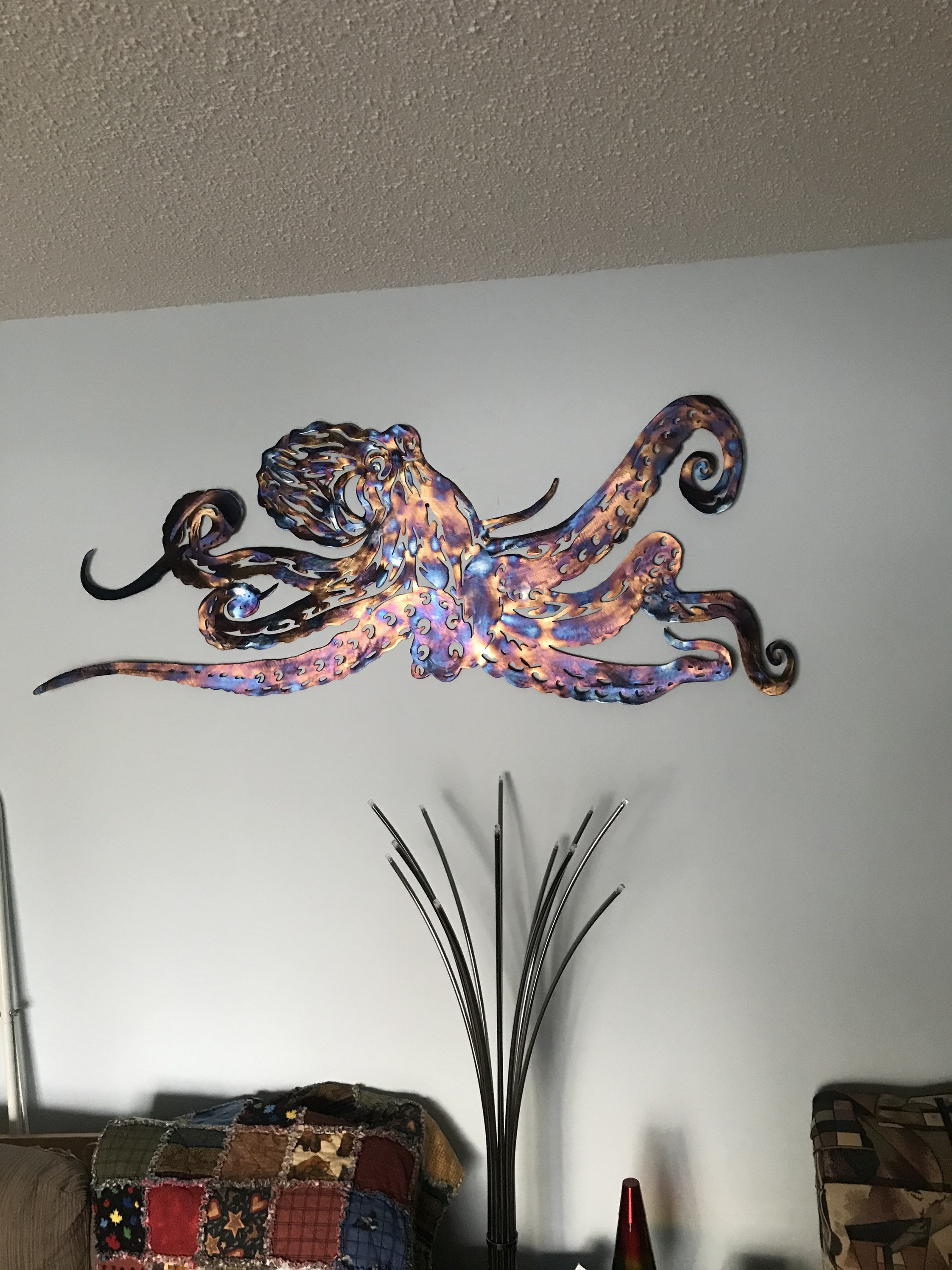 Epic Octopus Hand Cut Metal Wall Art - Etsy