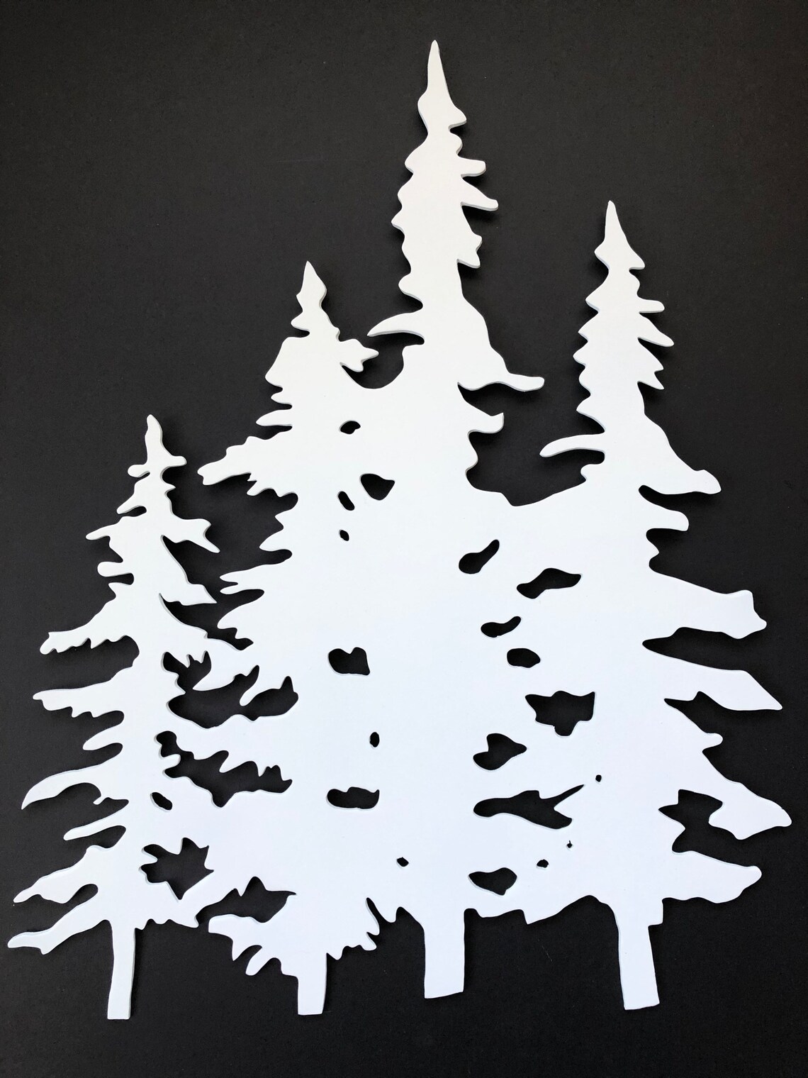 Pine Tree Stand Hand Cut Metal Wall Art - Etsy