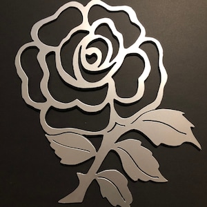 Rose, Hand Cut Metal Wall Art - Etsy