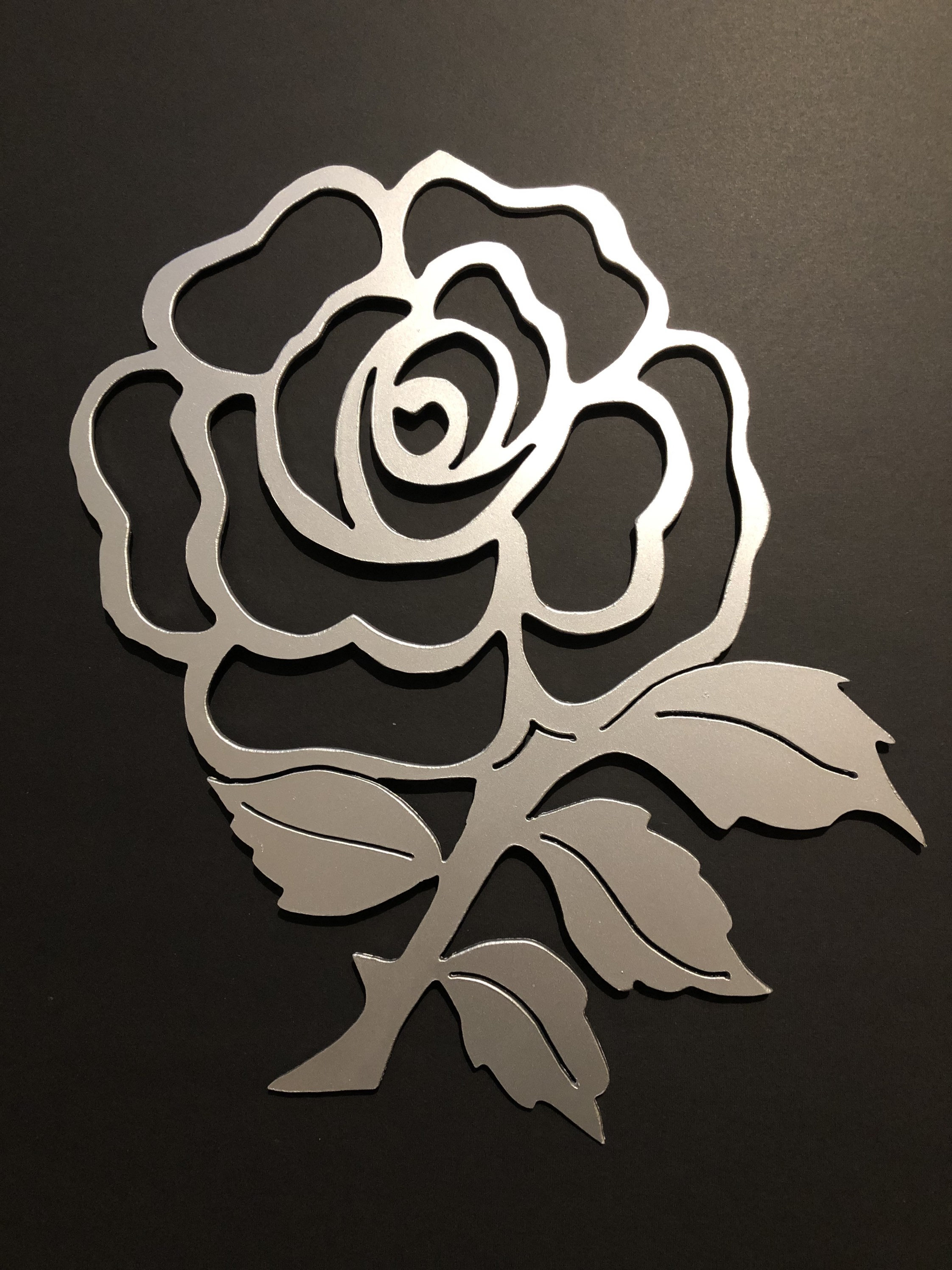 Rose Hand Cut Metal Wall Art - Etsy