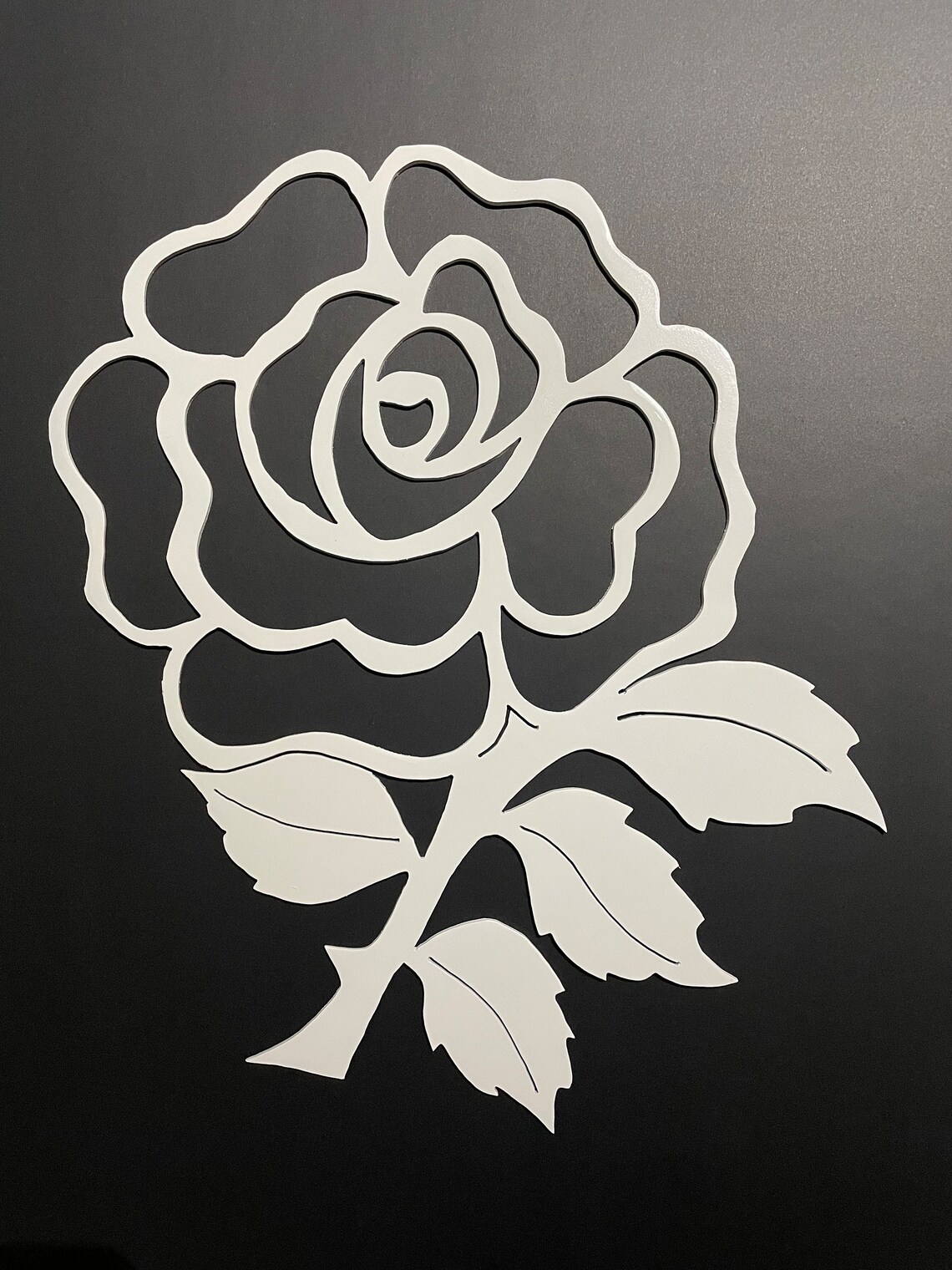 Rose, Hand Cut Metal Wall Art - Etsy