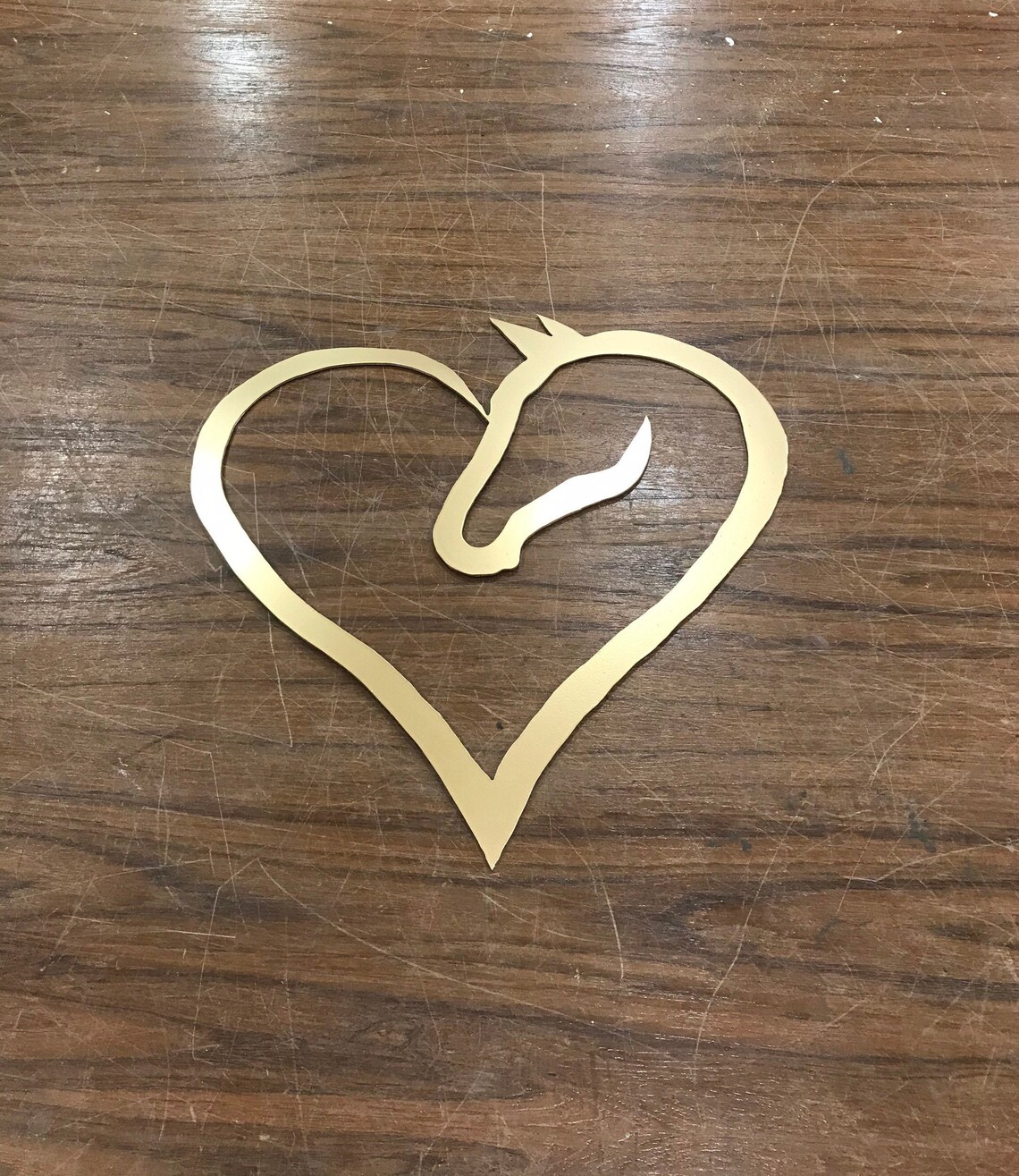 Corazón de caballo, arte de pared de metal cortado a mano - Etsy España