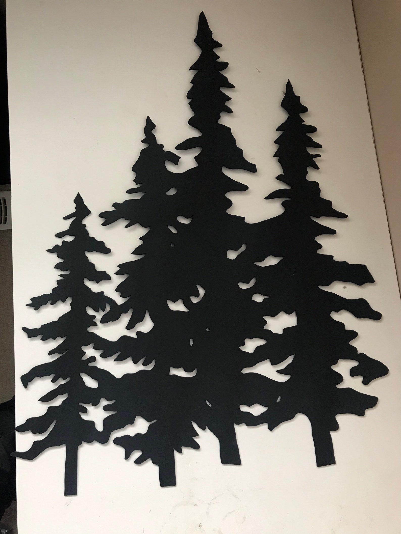 Pine Tree Stand Hand Cut Metal Wall Art | Etsy