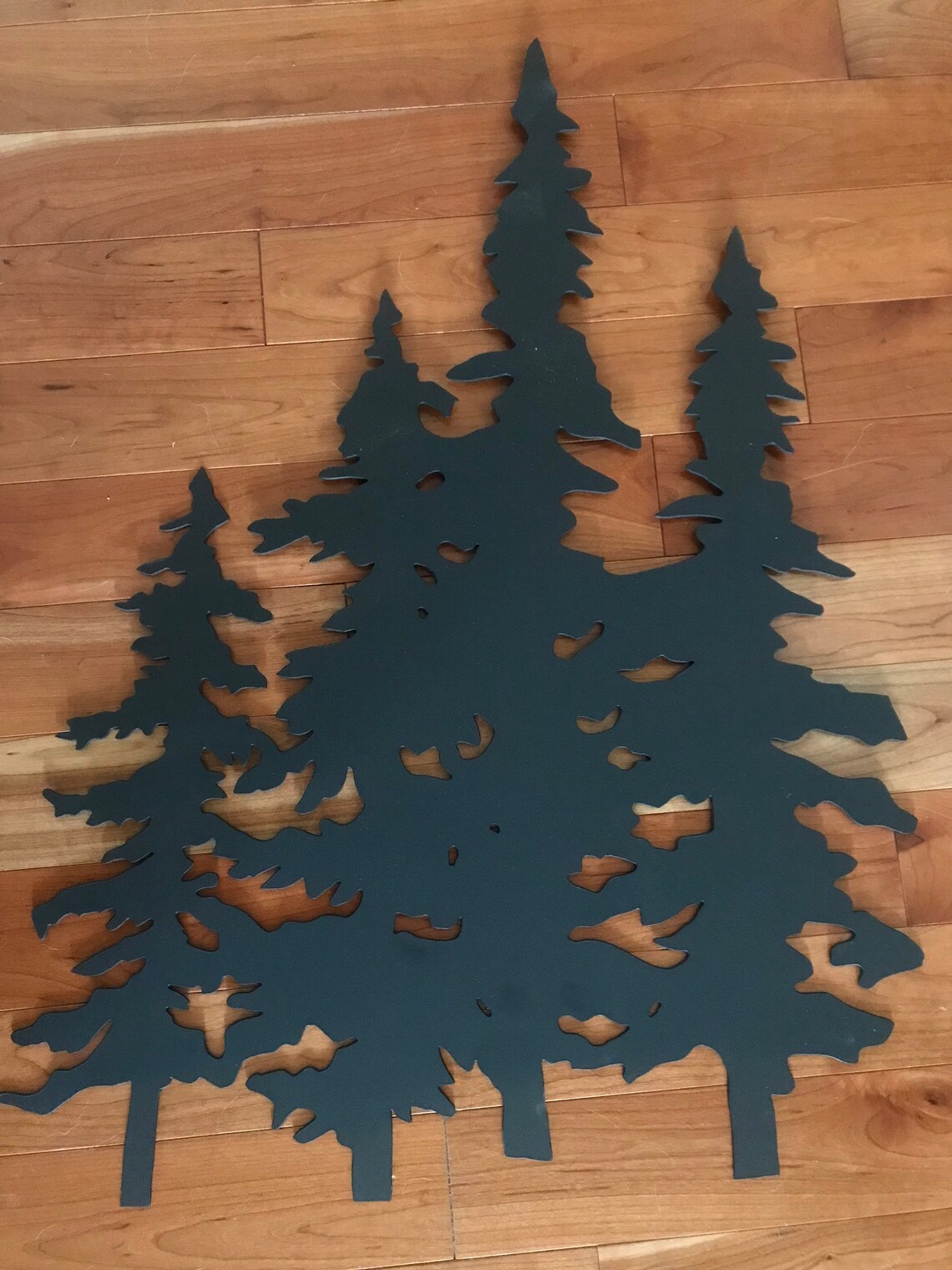 Pine Tree Stand Hand Cut Metal Wall Art | Etsy