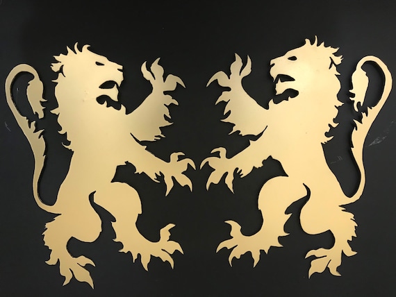 Rampant Lion Metal Wall Art single - Etsy