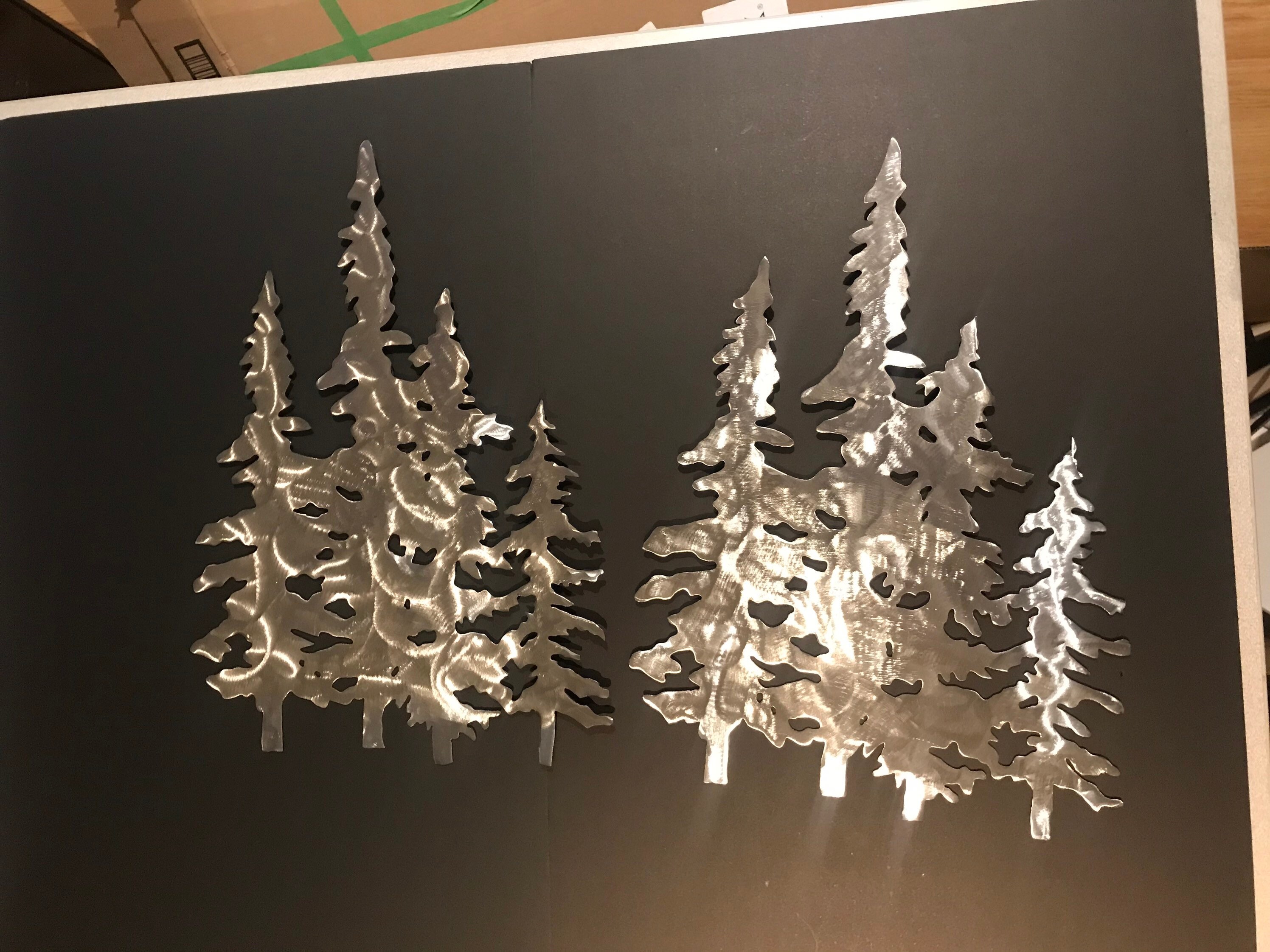 Pine Tree Stand Hand Cut Metal Wall Art - Etsy