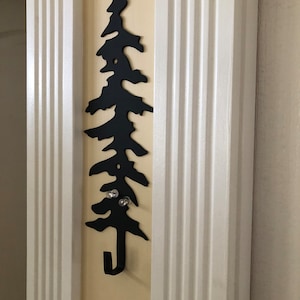 Pine Tree Hook single, Hand Cut Metal Wall Art - Etsy