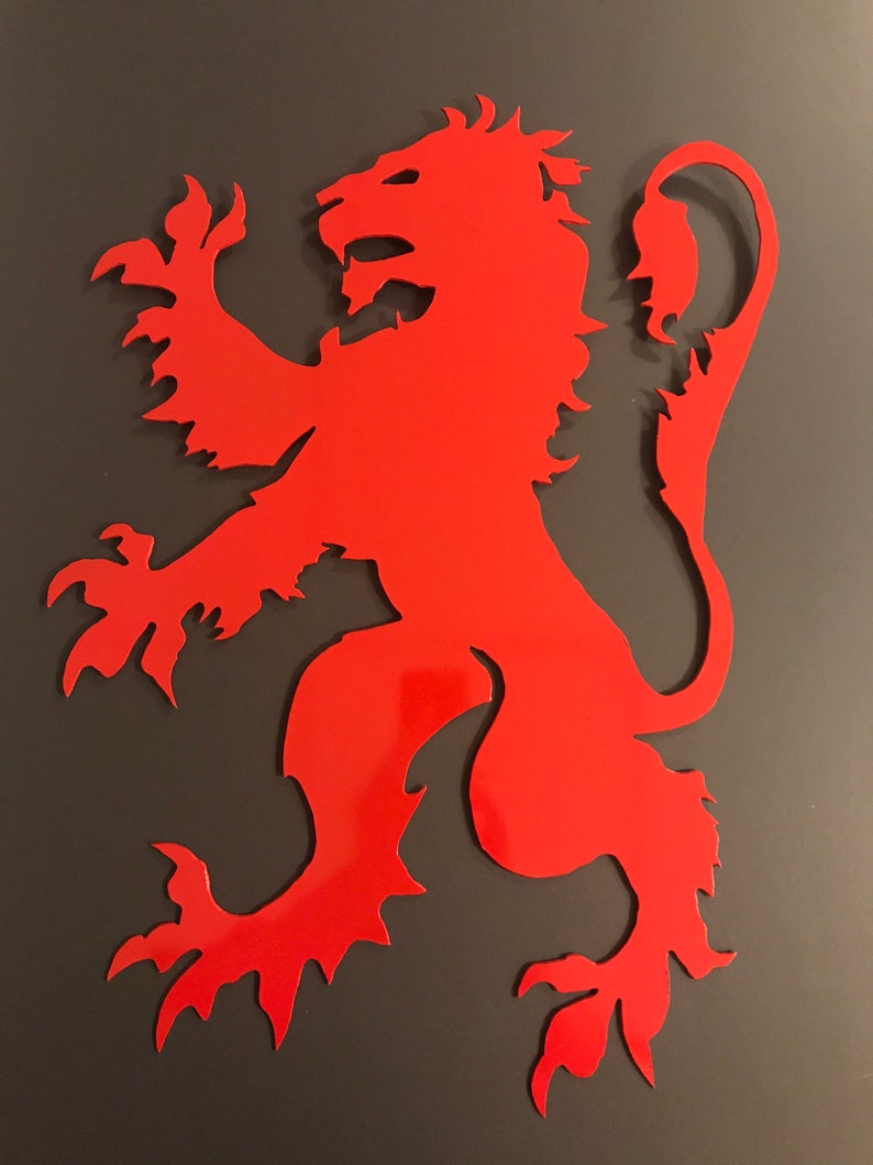 Rampant Lion Metal Wall Art single - Etsy UK