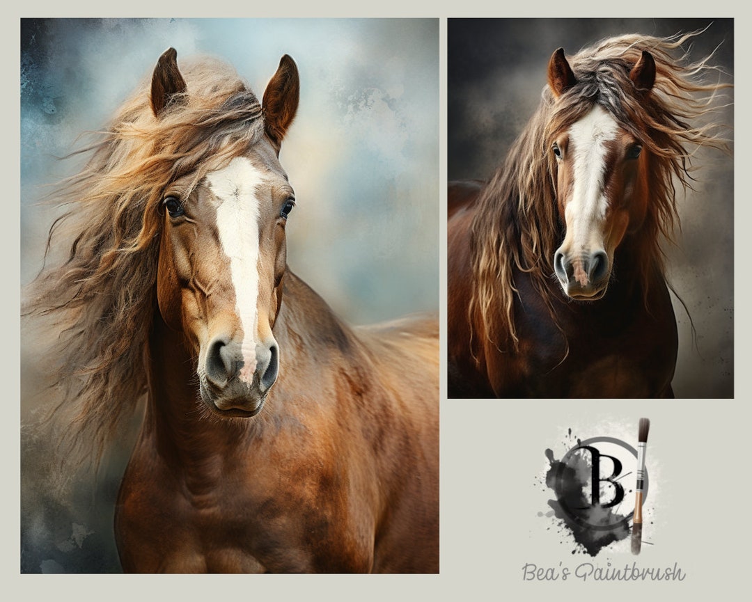Equestrian Beauty: 5 Stunning PNG Files of Horses for Digital - Etsy