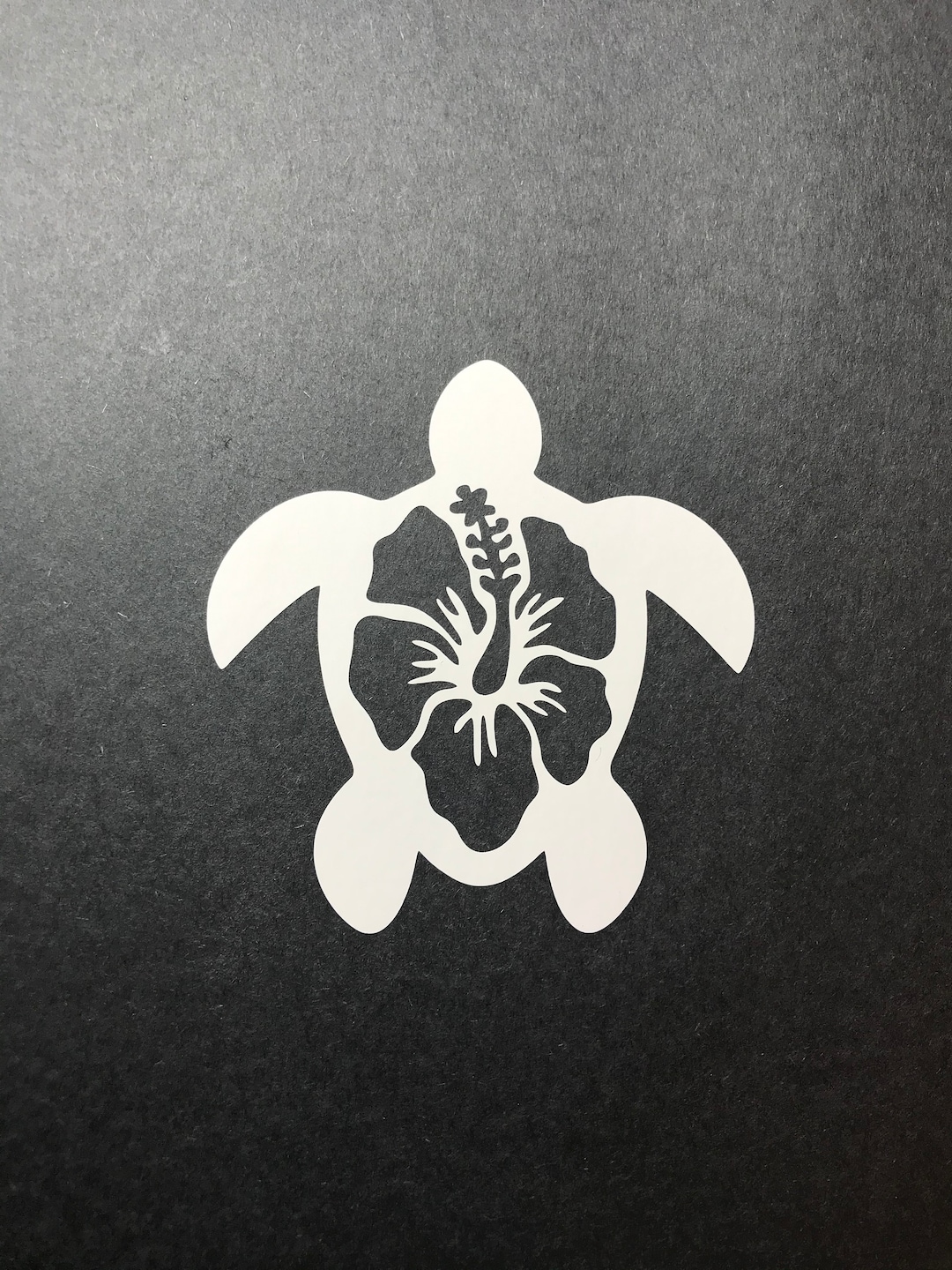 Hawaiian Hibiscus Sea Turtle Decal - Etsy