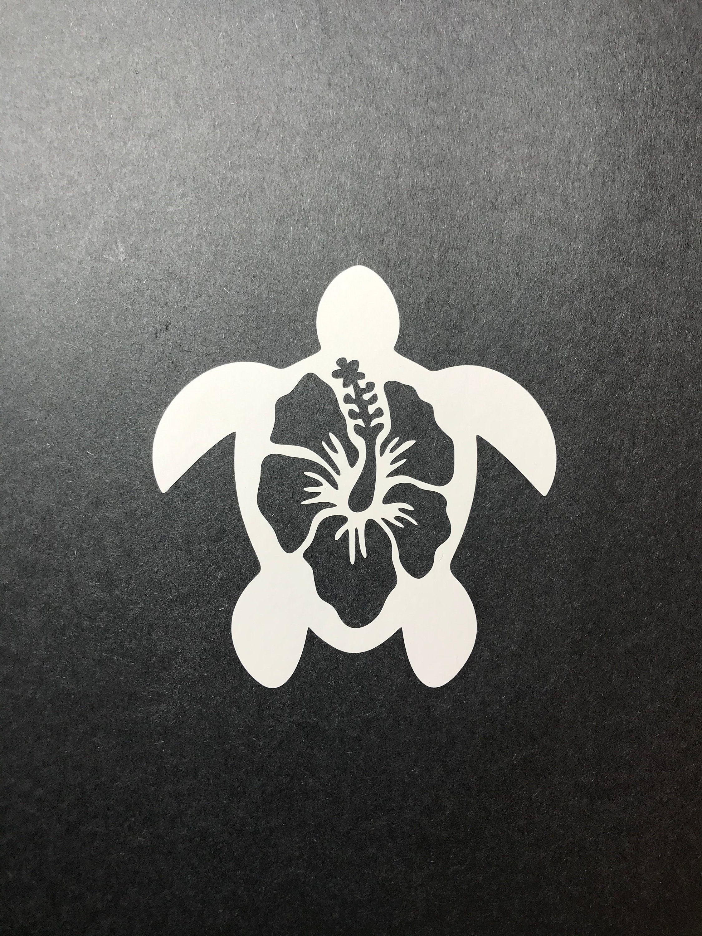 Hawaiian Hibiscus Sea Turtle Decal - Etsy