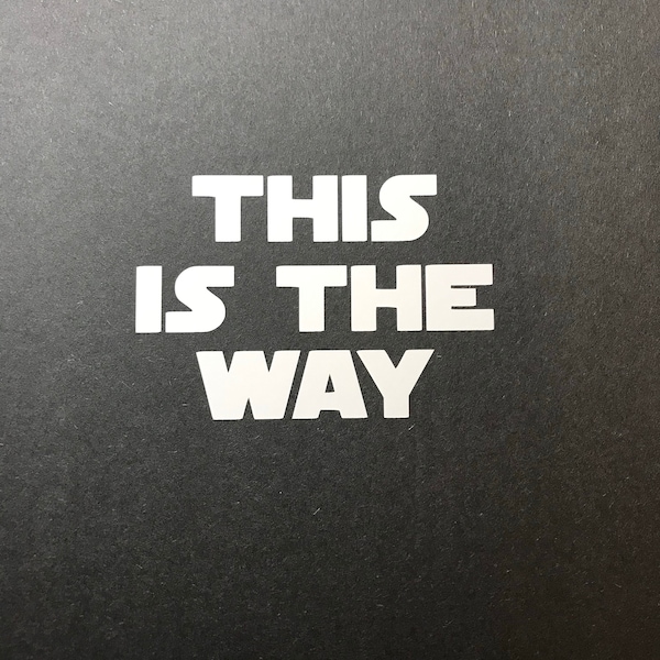 This is the Way Decal - Etsy